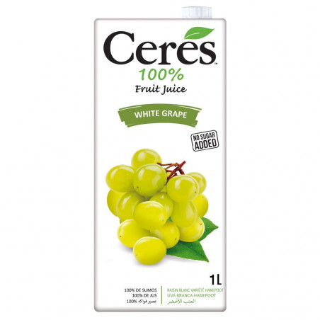 CERES 100 Juice NSA White Grape 12x1 ltr